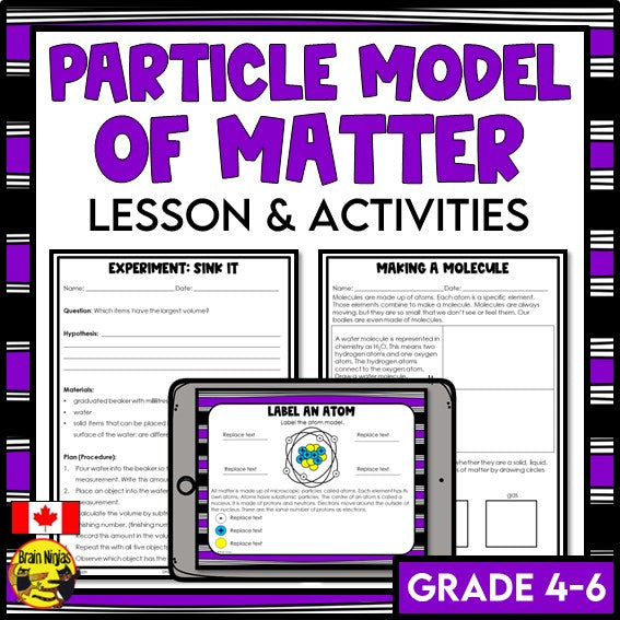 Particle Model of Matter | Chemistry Lessons | Paper and Digital ...