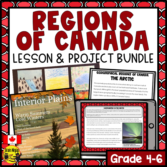 Canada Regions Project Bundle | Paper and Digital – brainninjas