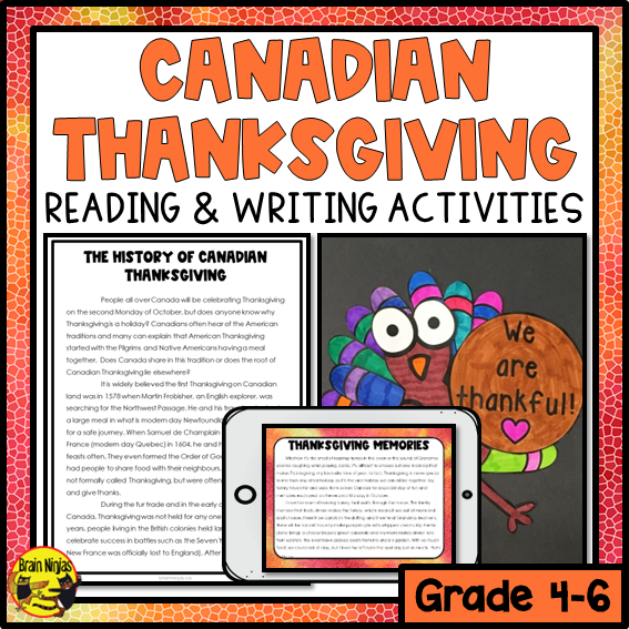 Canadian Thanksgiving Reading and Writing Activities | Paper and Digit ...