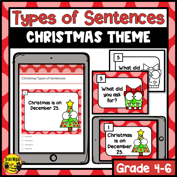 Types of Sentences | Christmas | Paper and Digital – brainninjas