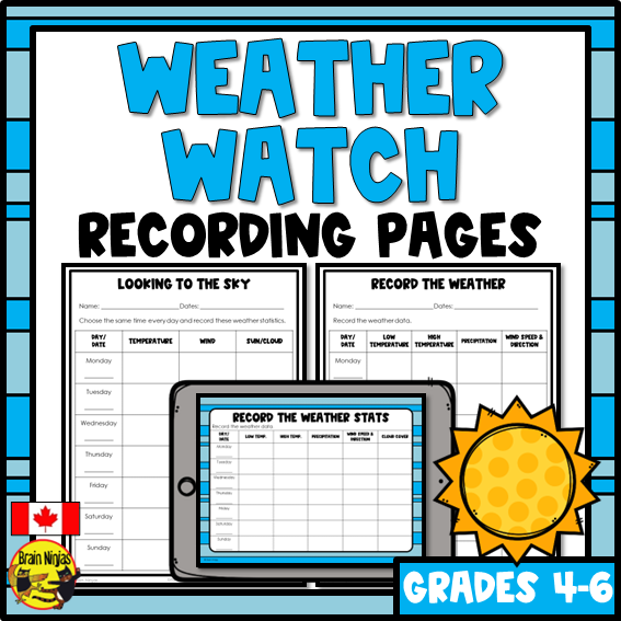 Weather Recording Charts | Paper and Digital – brainninjas