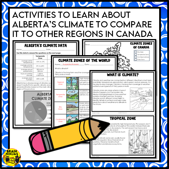 Alberta's Climate Lessons and Activities Paper and Digital – brainninjas