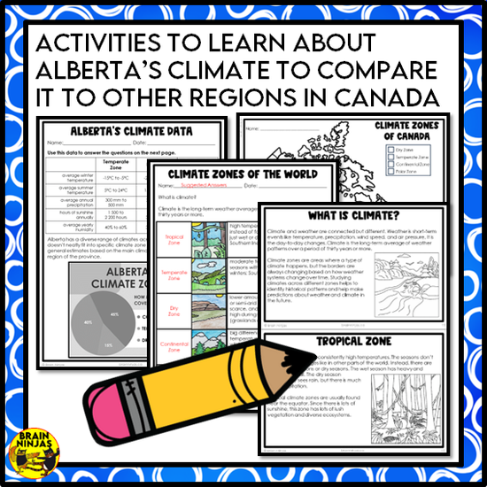 Alberta's Climate Lessons and Activities Paper and Digital – brainninjas
