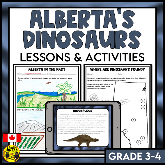 Alberta's Dinosaurs Lessons and Activities | Paper and Digital ...