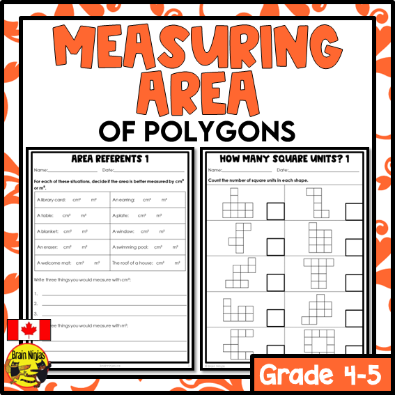 Area of 2D Shapes Without Formulas Math Worksheets | Paper – brainninjas