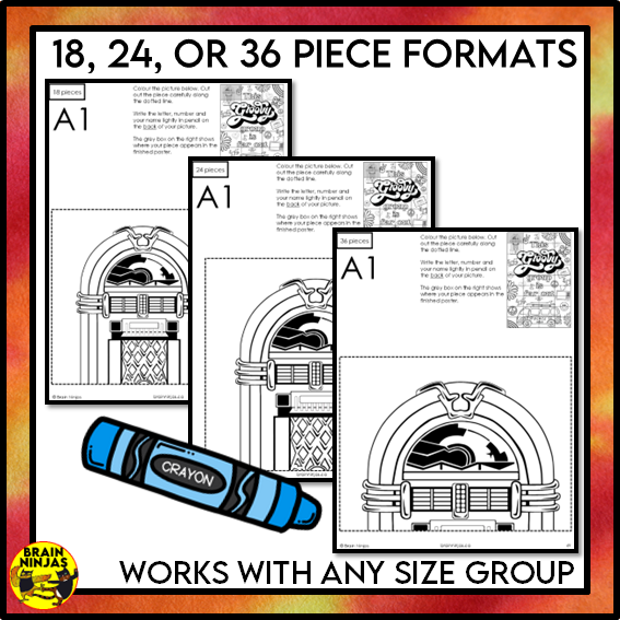 Groovy Back to School Collaborative Poster | Paper – brainninjas