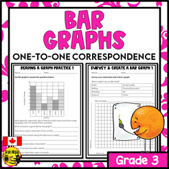 Bar Graphs One-to-One Correspondence Math Worksheets | Paper | Grade 3 ...