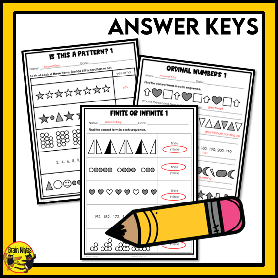 British Columbia Aligned Patterns and Algebra Math Worksheets Bundle ...