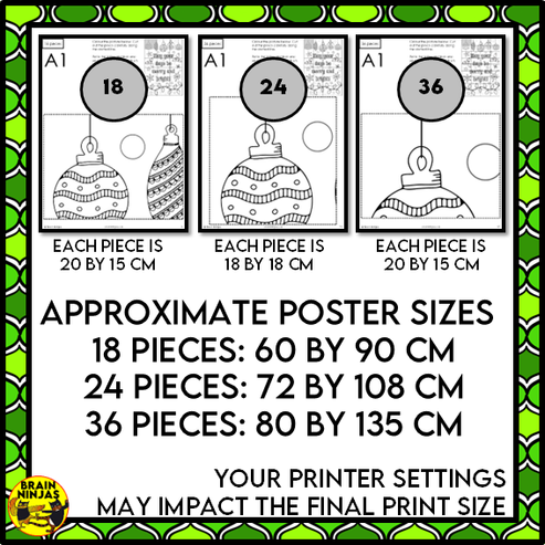 Christmas Collaborative Poster Merry and Bright | Paper – brainninjas