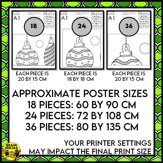 Christmas Collaborative Poster Merry and Bright | Paper – brainninjas