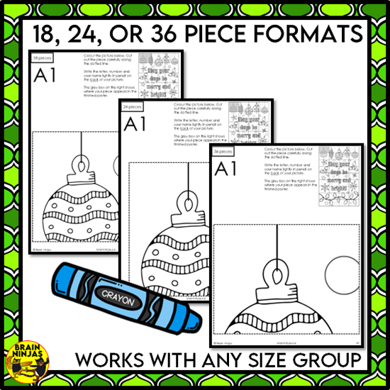 Christmas Collaborative Poster Merry and Bright | Paper – brainninjas