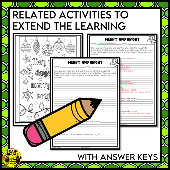 Christmas Collaborative Poster Merry and Bright | Paper – brainninjas