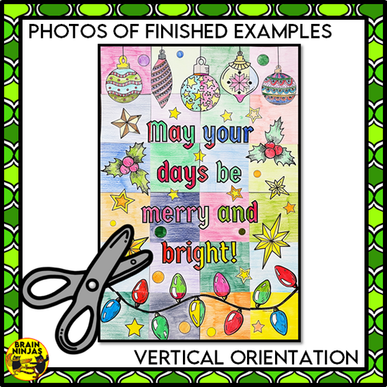 Christmas Collaborative Poster Merry and Bright | Paper – brainninjas