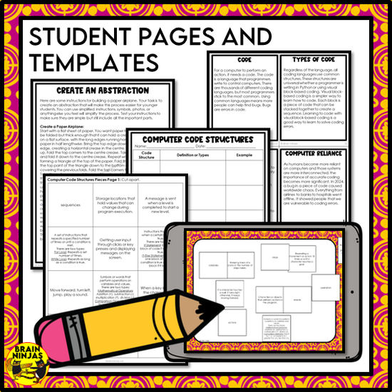 Abstractions and Coding Computer Science Lessons and Activities | Pape ...
