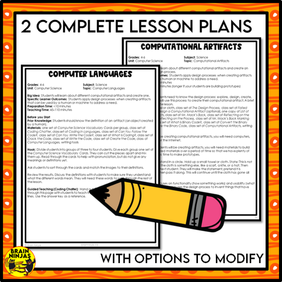 Computer Languages and Computational Artifacts Computer Science Lesson ...
