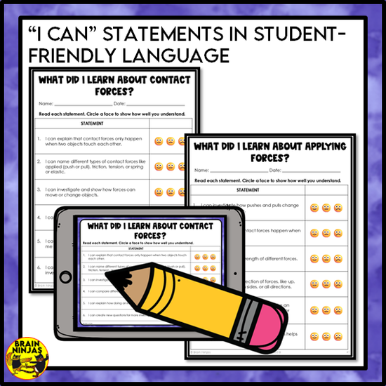 Contact Forces Lessons and Activities | Paper and Digital – brainninjas