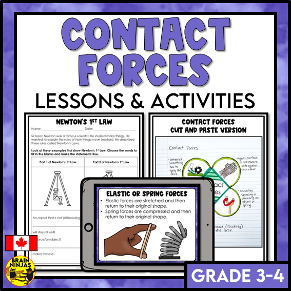 Contact Forces Lessons and Activities | Paper and Digital – brainninjas