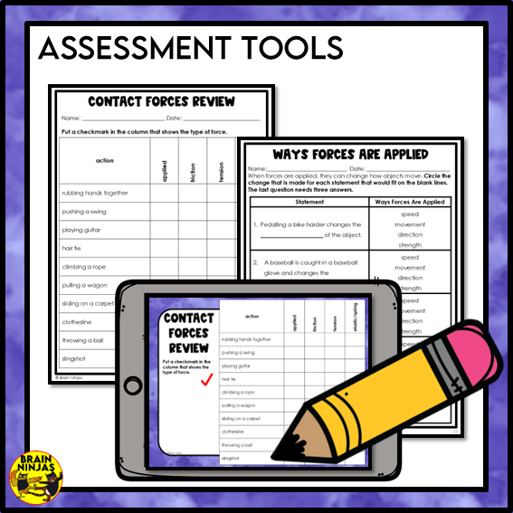 Contact Forces Lessons and Activities | Paper and Digital – brainninjas