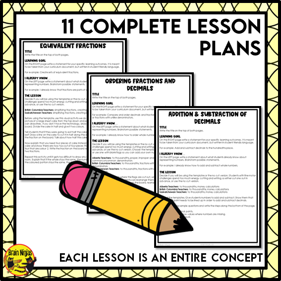 Decimals and Fractions Interactive Math Unit | Paper | Grade 5 ...