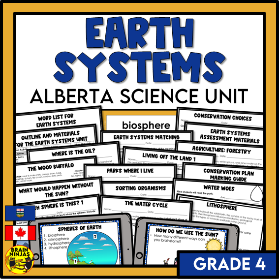 Alberta Science Earth Systems Unit Grade 4 Bundle | Paper and Digital ...