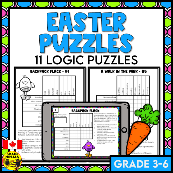 Easter Logic Puzzles | Paper and Digital – brainninjas