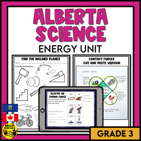 Energy Unit Alberta Grade 3 Science Lessons and Activities | Paper and ...