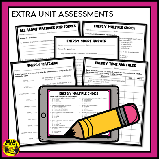 Energy Unit Alberta Grade 3 Science Lessons and Activities | Paper and ...