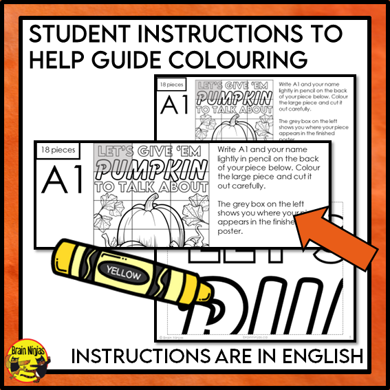 Pumpkin Collaborative Poster | Paper | For Fall or Halloween – brainninjas