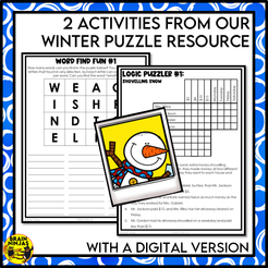 Free Winter and Christmas Word Games, Puzzles, and Writing Prompts | P ...