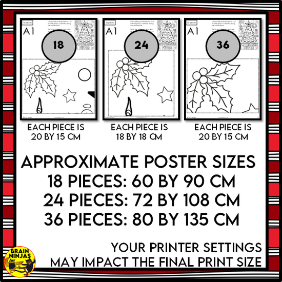 French Joyeuses Fêtes Christmas Collaborative Poster | Paper – brainninjas