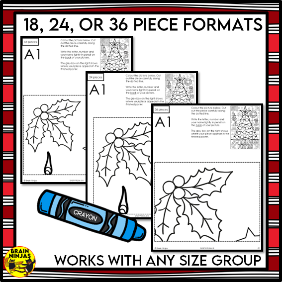 French Joyeuses Fêtes Christmas Collaborative Poster | Paper – brainninjas