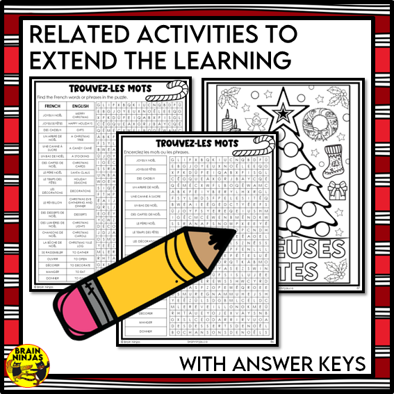 French Joyeuses Fêtes Christmas Collaborative Poster | Paper – brainninjas