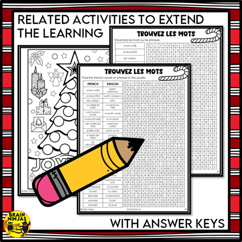 French Joyeuses Fêtes Christmas Collaborative Poster | Paper – brainninjas