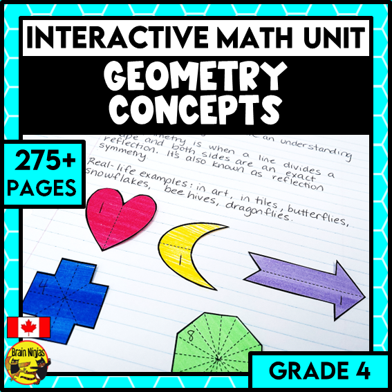 Geometry Interactive Math Unit | Paper | Grade 4 – brainninjas
