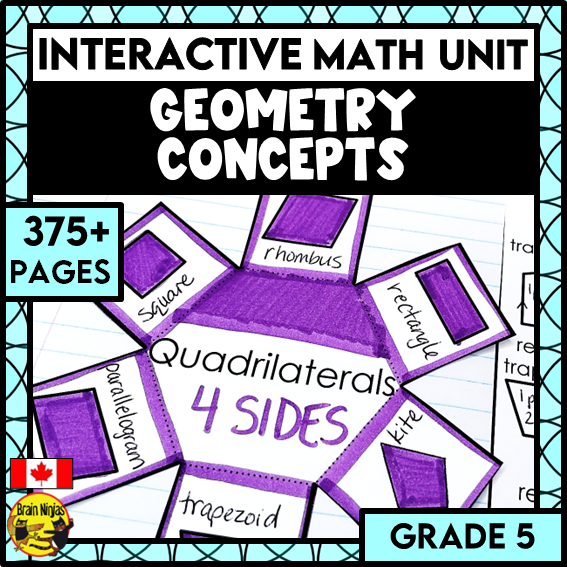 Geometry Interactive Math Unit | Paper | Grade 5 – brainninjas