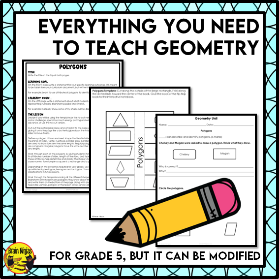 Geometry Interactive Math Unit | Paper | Grade 5 – brainninjas