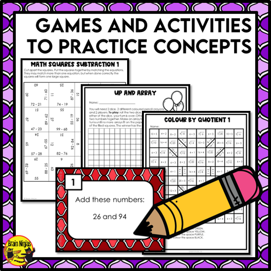 Year Long Math Interactive Math Unit Bundle | Paper | Grade 3 – brainninjas