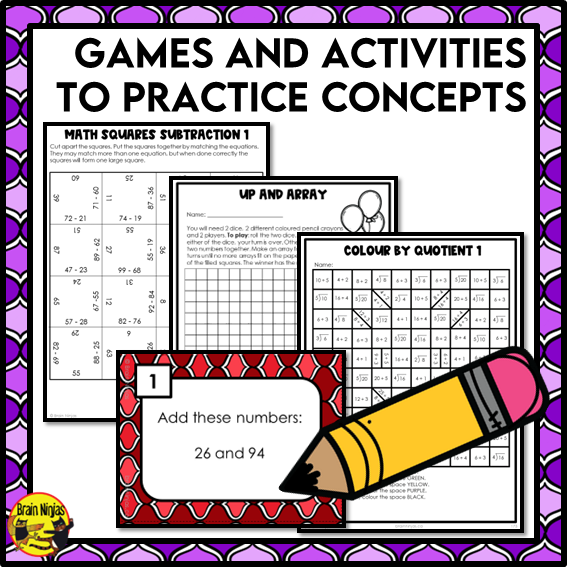 Year Long Math Interactive Math Unit Bundle | Paper | Grade 3 – brainninjas
