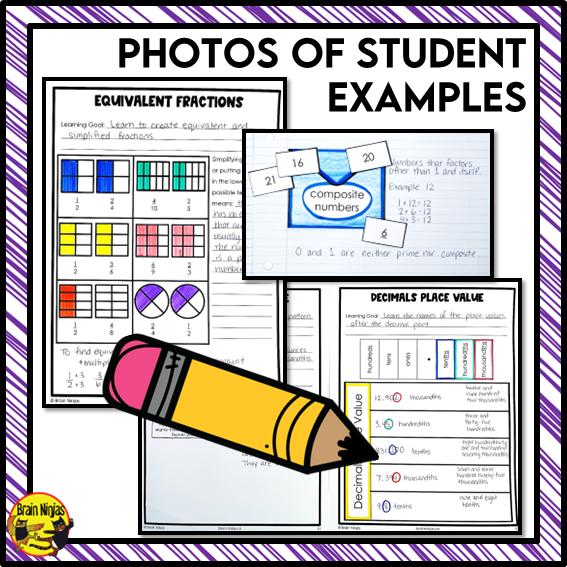 Year Long Math Interactive Math Unit Bundle | Paper | Grade 5 Grade 6 ...