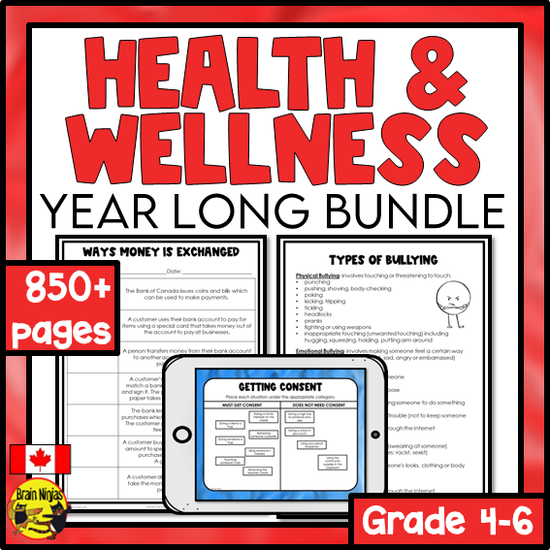 Health and Wellness Full Year Paper and Digital Grade 4 Grade 5 Grade ...
