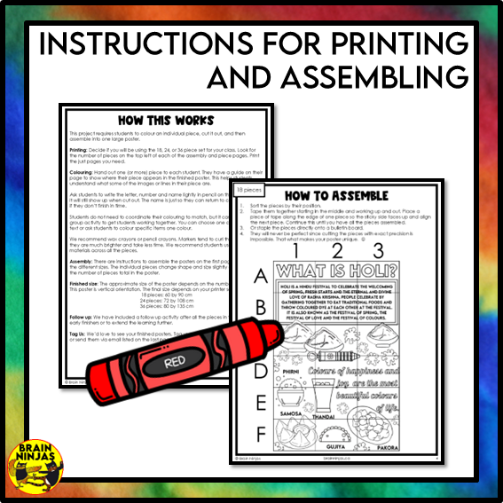 Holi Festival of Colours Collaborative Poster | Paper – brainninjas