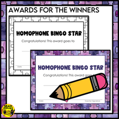 Homophones Bingo Game | Paper and Digital – brainninjas