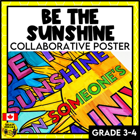 Kindness and Friendship Collaborative Poster Be the Sunshine | Paper ...
