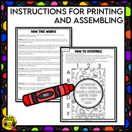 Learning Quote Collaborative Poster Albert Einstein | Paper – brainninjas