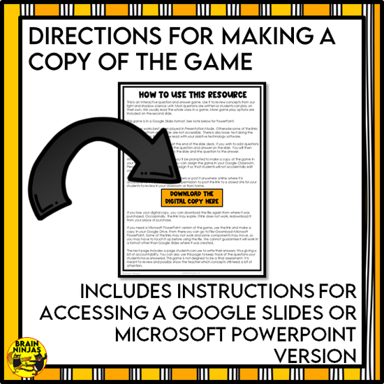 Light Science Interactive Review Game | Digital – brainninjas