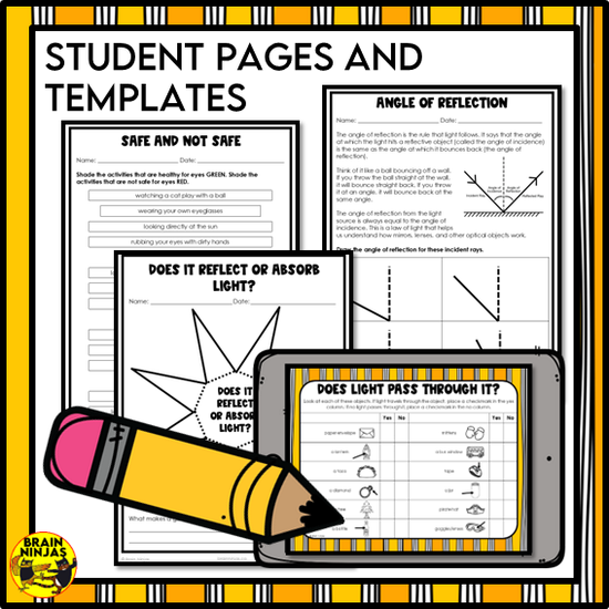 Light Science and Shadows Unit Lessons and Activities | Paper and Digi ...
