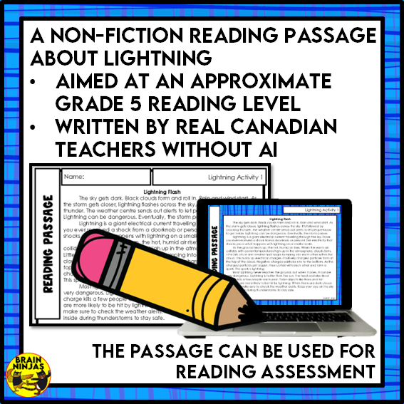 Lightning Reading Comprehension Activities | Paper and Digital ...