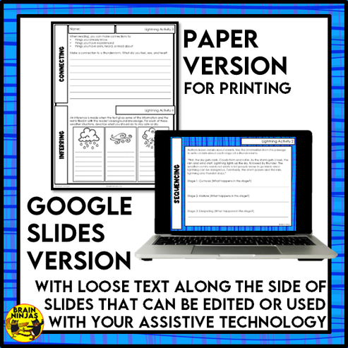 Lightning Reading Comprehension Activities | Paper and Digital ...