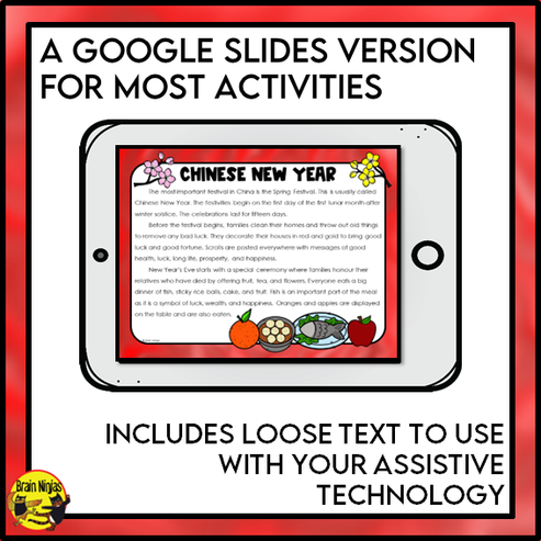 Lunar New Year Reading and Writing Activities | Paper and Digital ...
