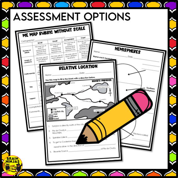 Map Reading Skills Unit Creative Mapping Activity | Paper and Digital ...